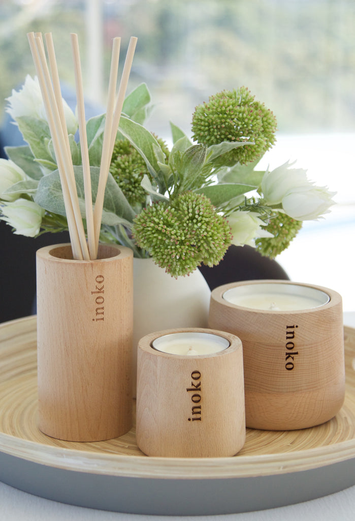 Inoko Cashmere & Green Tea Diffuser With Timber Vessel – www.laabode.com.au